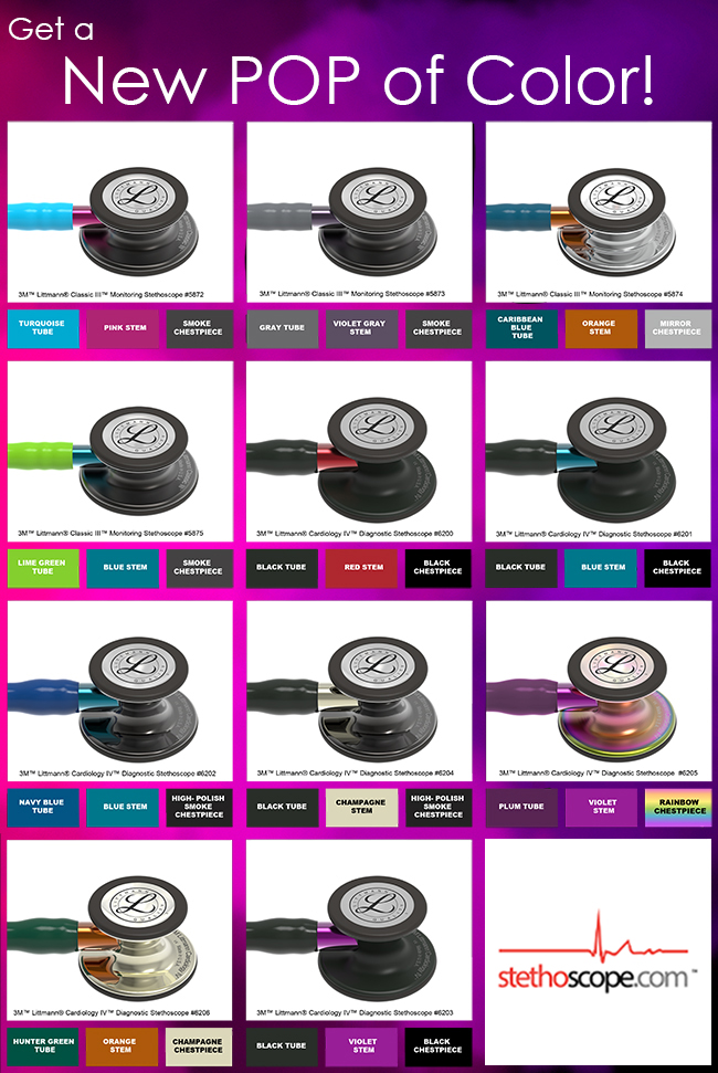 Compare All The Littmann Stethoscope New Color Combinations With Compare All The Littmann Stethoscope New Color Combinations With